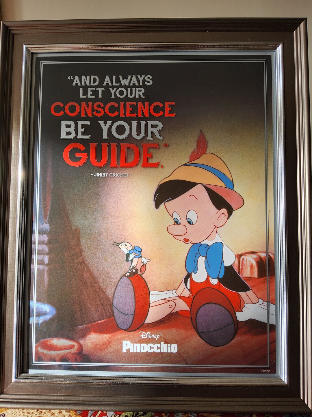 Pinocchio Disney Inspirational Quote Framed Poster 14x11 Inches - Etsy UK