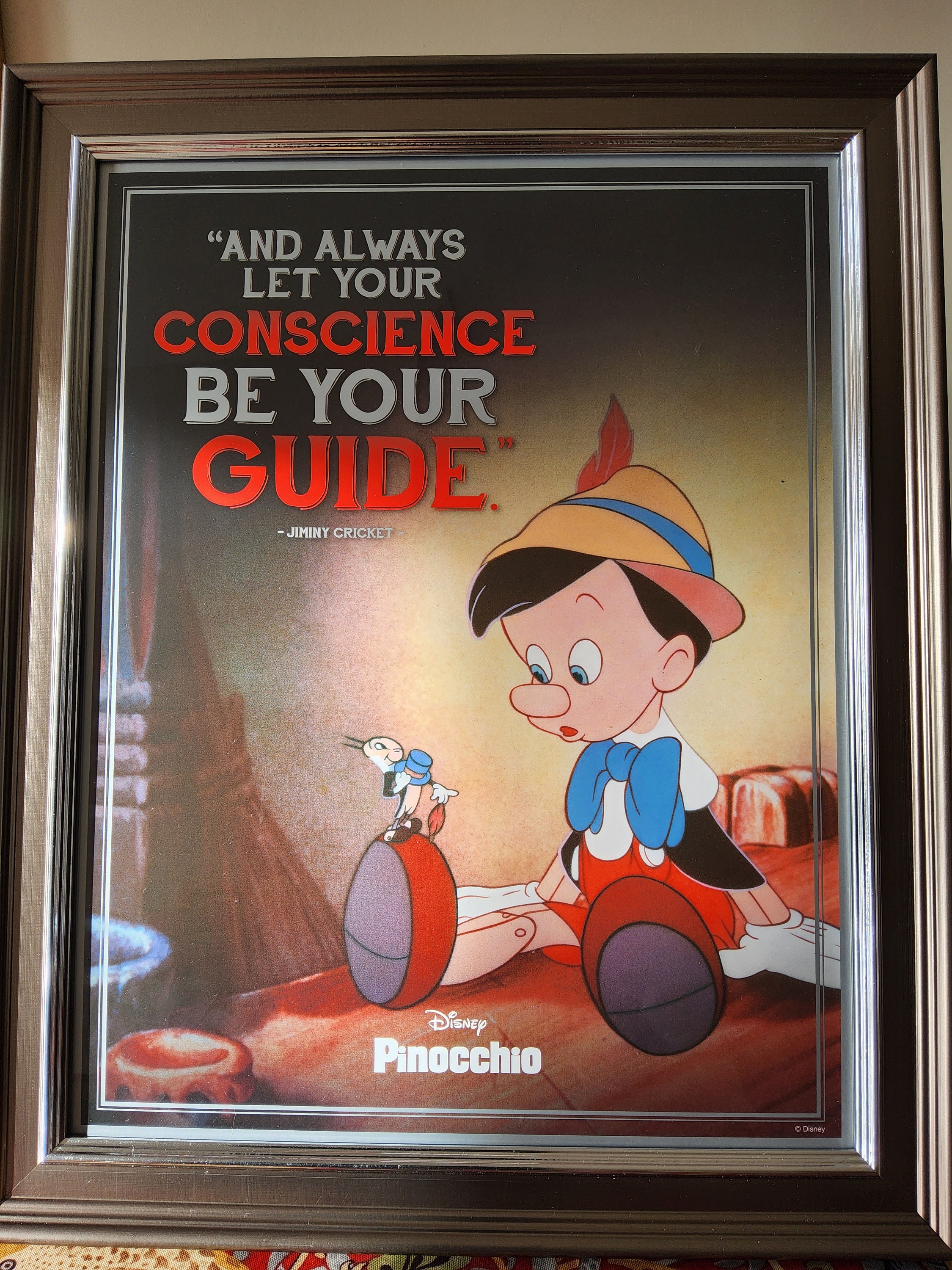 Pinocchio Disney Inspirational Quote Framed Poster 14x11 Inches - Etsy UK
