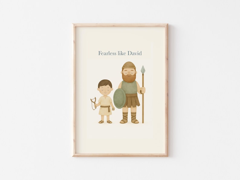 Bible Heroes Nursery Wall Art Set | Christian Boy Room Decor ...