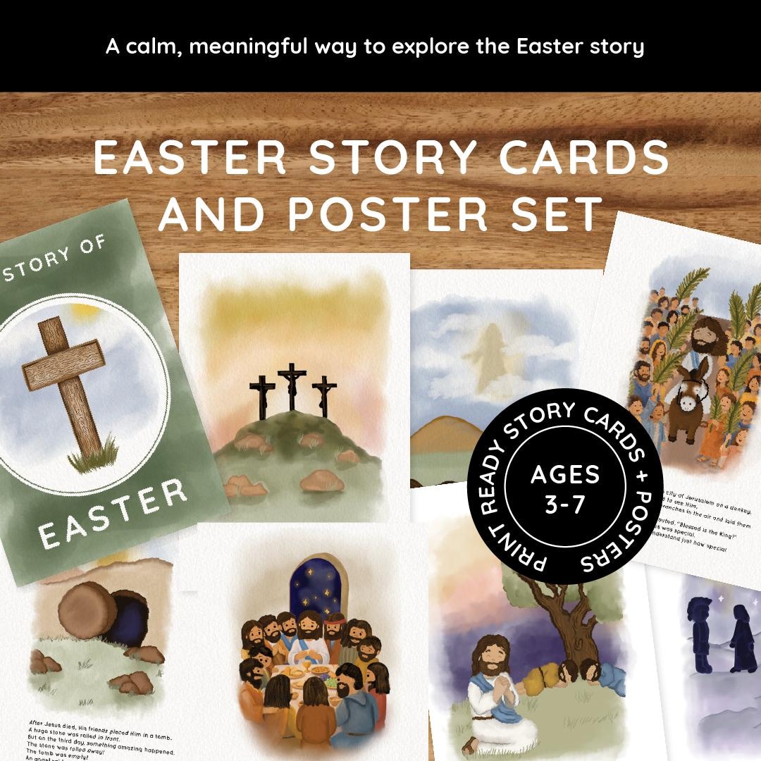 Easter Story Cards & Posters – Christian Homeschool Art (A4 PDF ...