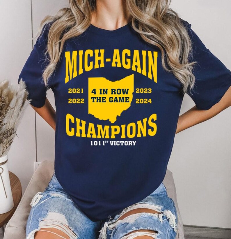 Mich-again 4 in Row the Game Funny Unisex Sweatshirt, Michigan Football ...