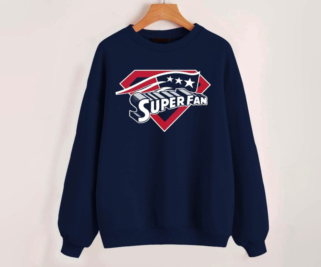 New England Football Superfan Navy Sweatshirt sold by 李明哲 MING | SKU ...