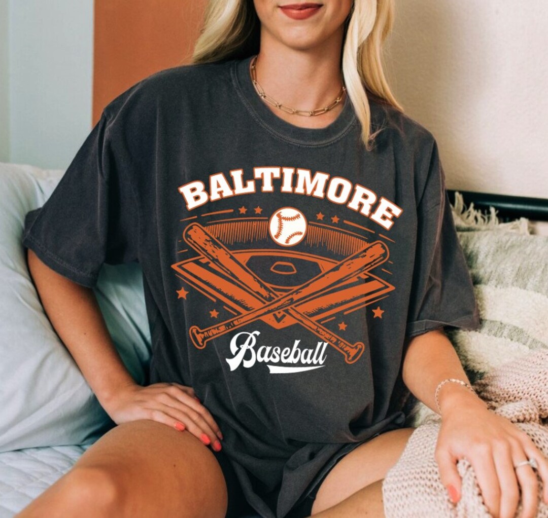 Vintage Baltimore Baseball Comfort Color Pepper Unisex Style Tshirt ...