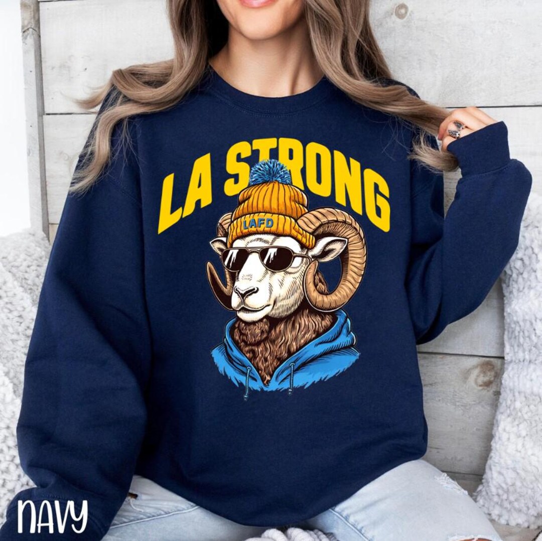 LA Strong Cool Mascot Vintage Unisex Sweatshirt, Los Angeles Football ...