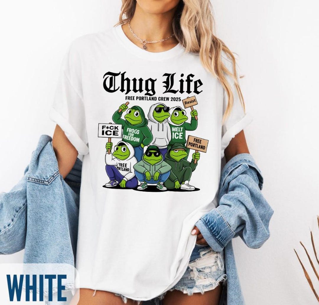 Thug Life Portland Frog Protest Comfort Colors Shirt, Resist Unisex T ...
