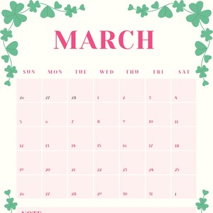 2023 Themed Printable Cute Calendar - Etsy
