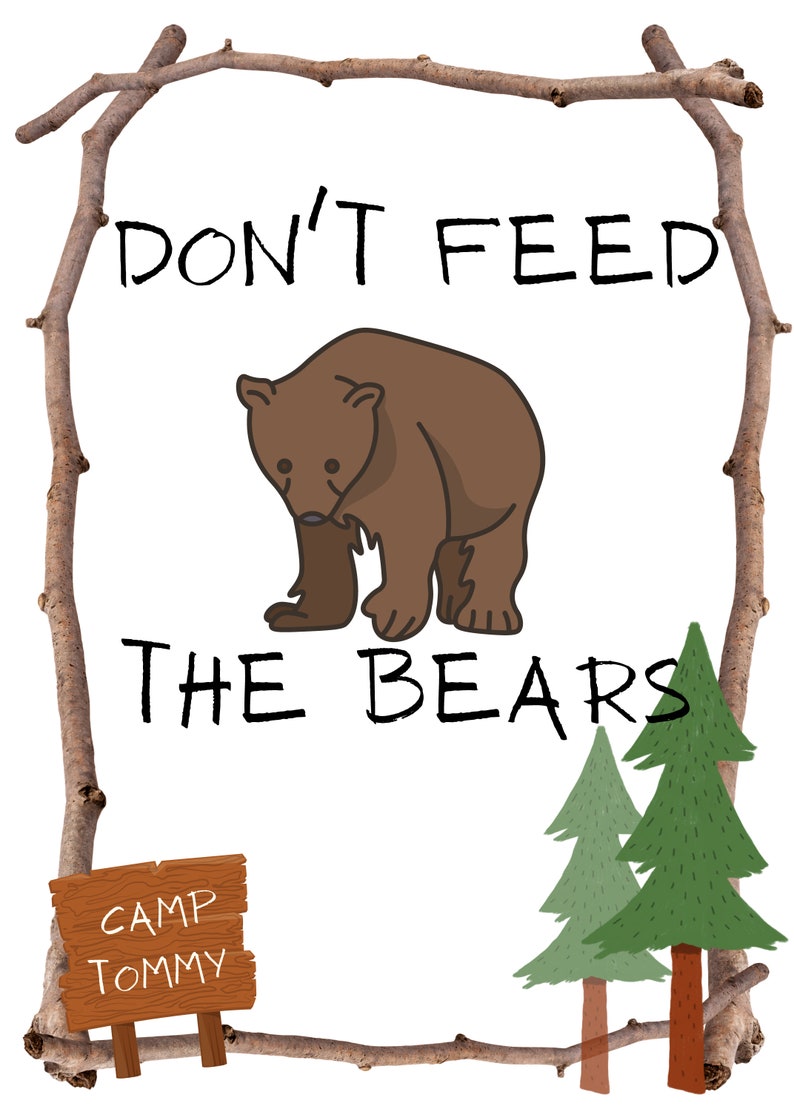 Don't Feed the Bears Sign - Etsy