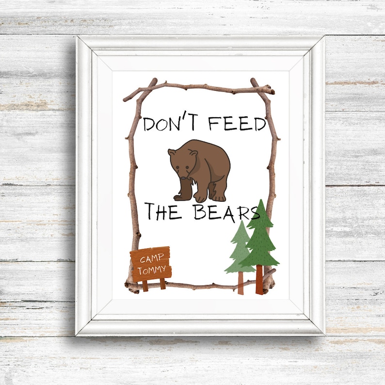 Don't Feed the Bears Sign - Etsy