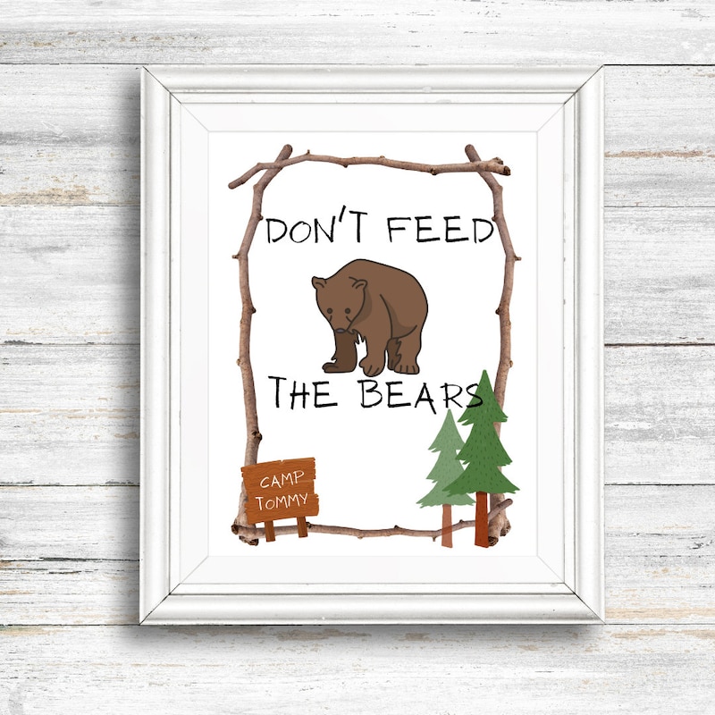 Dont Feed Bears Sign - Etsy