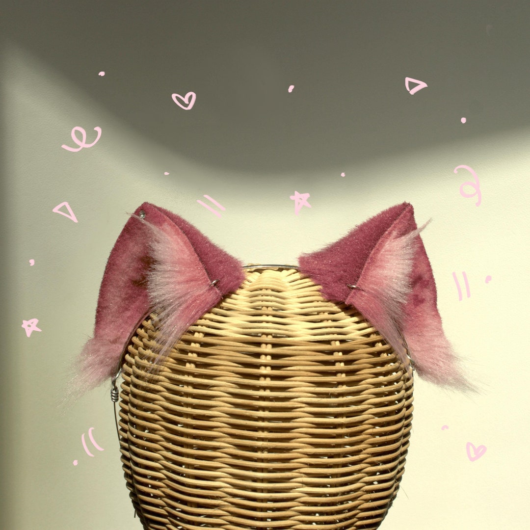 Purple Hearts Kitten / Cat Ears - Etsy