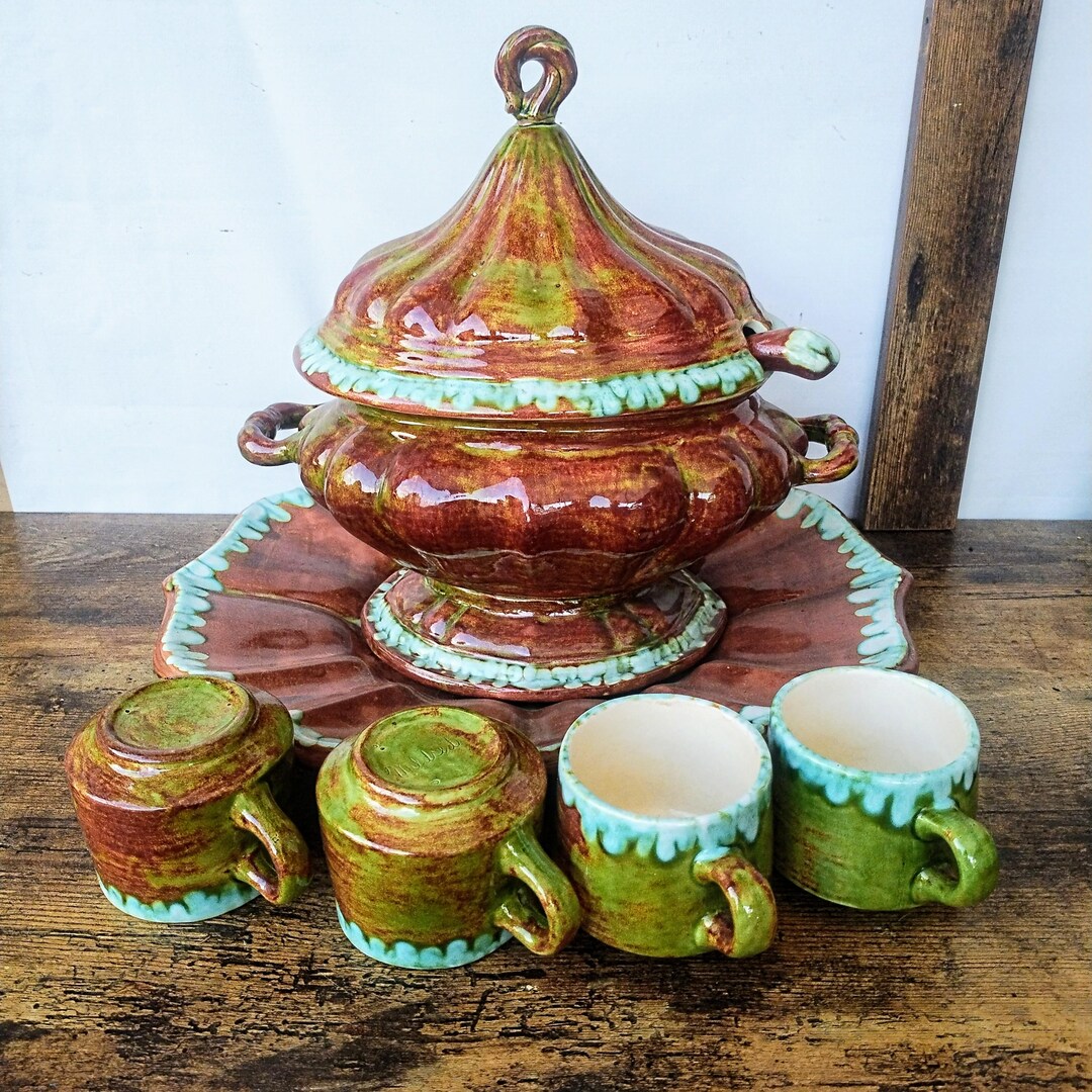 1960's Ceramic Soup Teneer Mid Century Vintage Ceramics Artist Signed ...