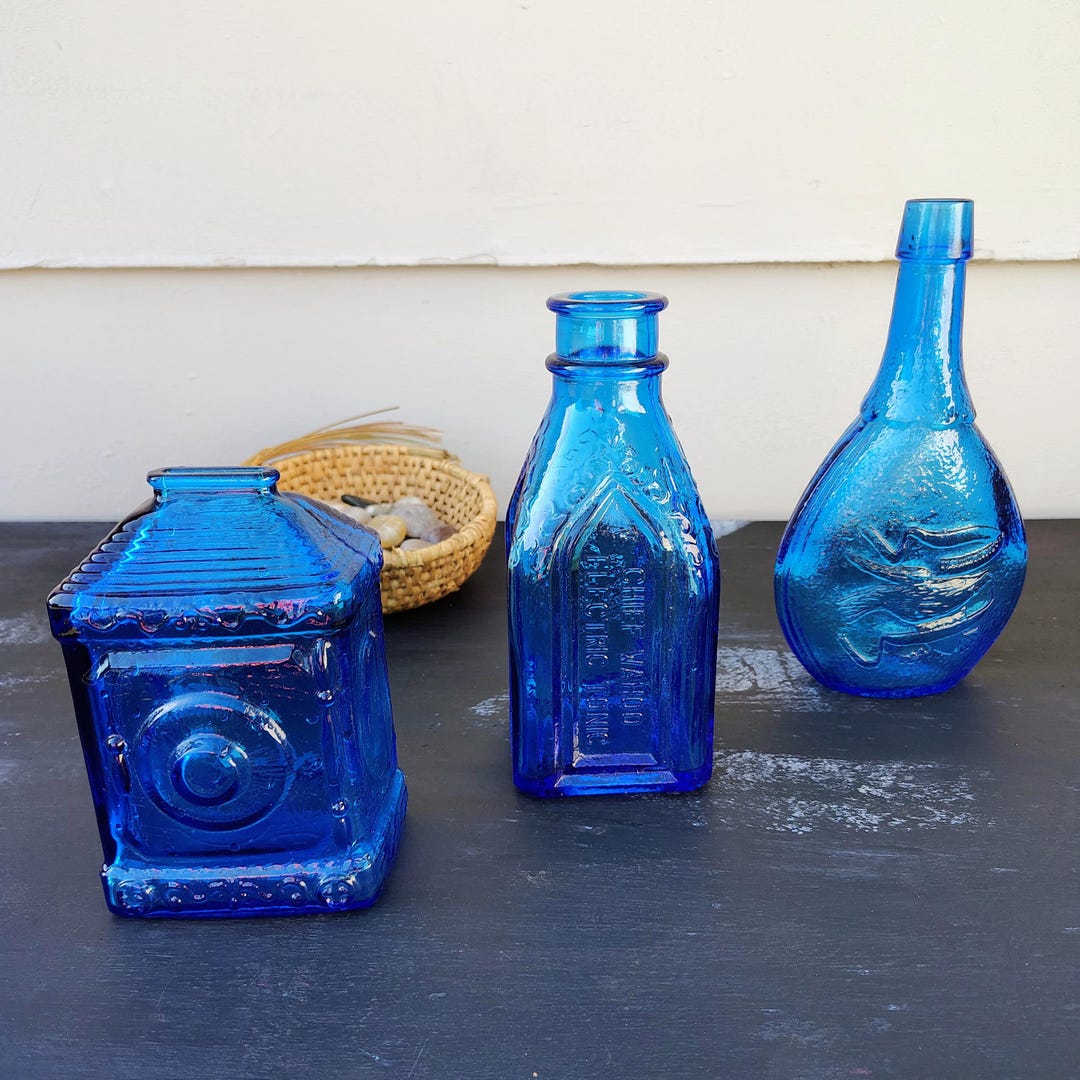 Vintage Wheaton Cobalt Blue Glass - Wheaton Glass Accent - Art ...