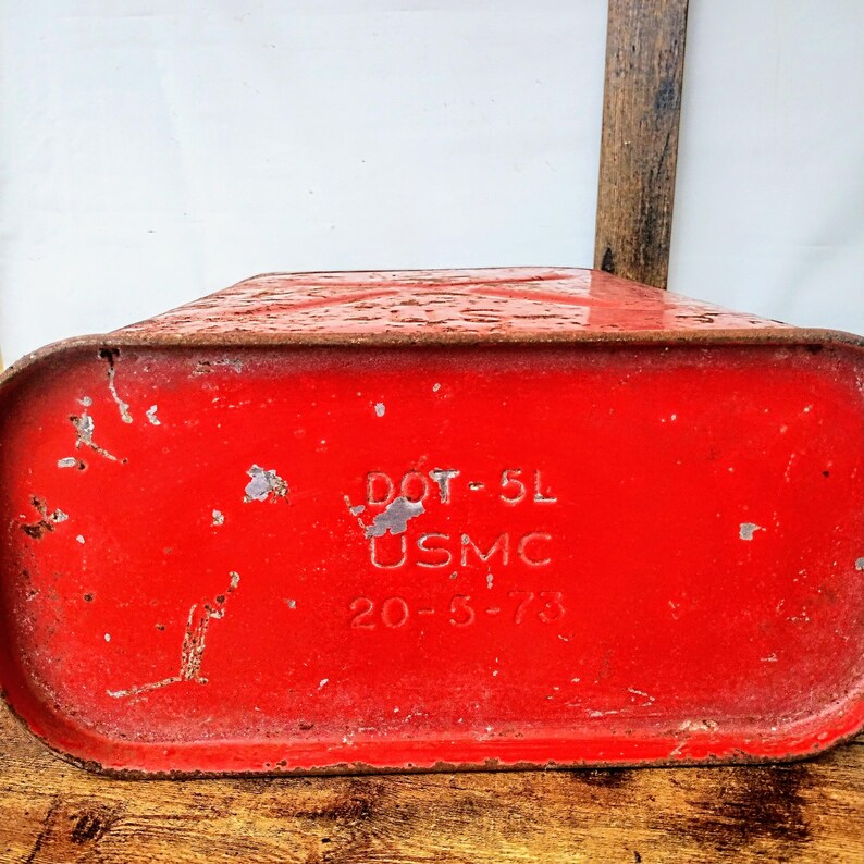 Vintage Jerry Can - 5L USMC 1973 Gas Canister - USMC Jerry Petrol Can ...