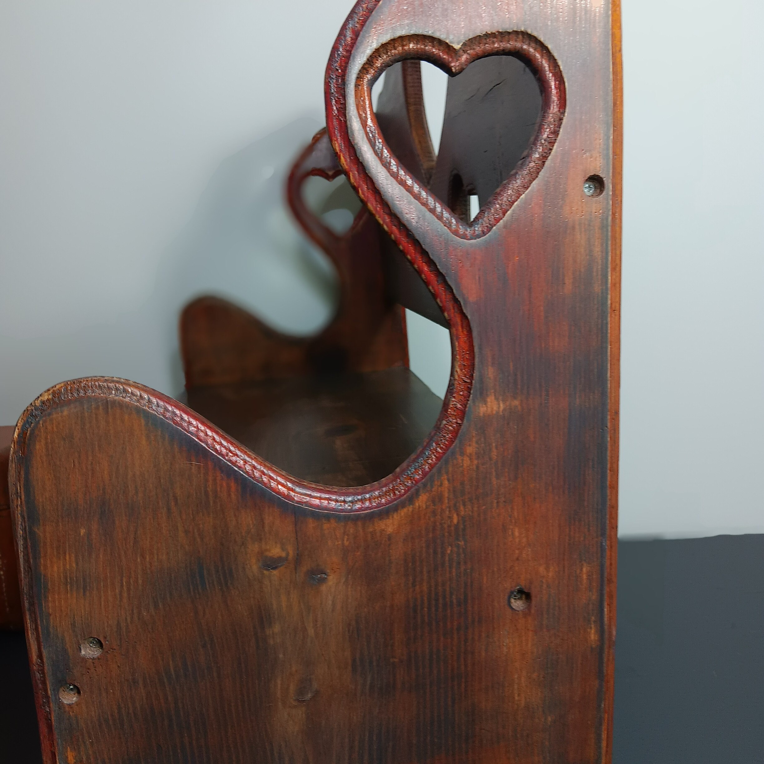 Refinished Heart Cutout Small Bench - Etsy