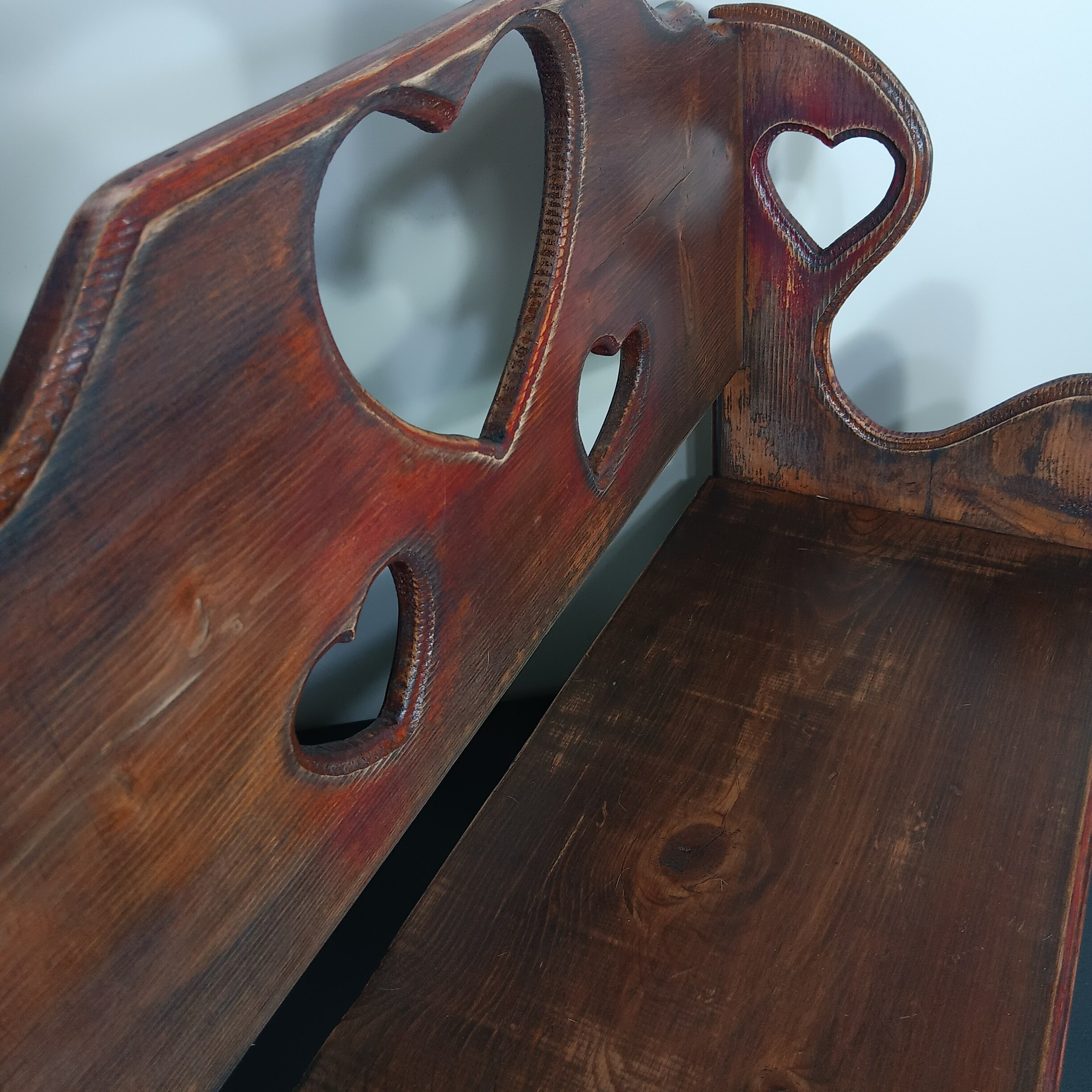 Refinished Heart Cutout Small Bench - Etsy