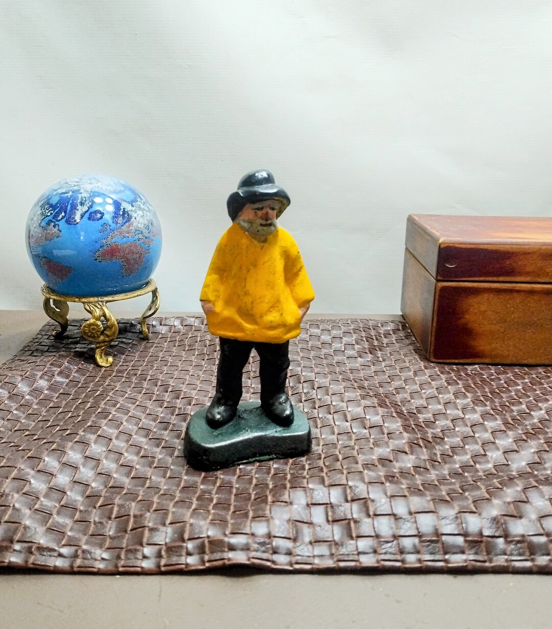Antique Cast Iron Nautical Paperweight - "old Salty" Cast Iron Figure ...