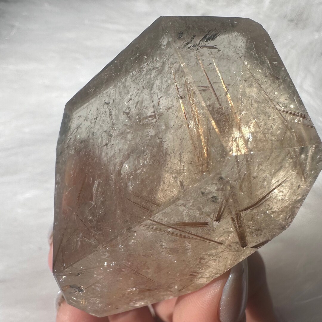 Flashy Gold Rutile Quartz Freeform With Mica & Rainbows / Gold ...