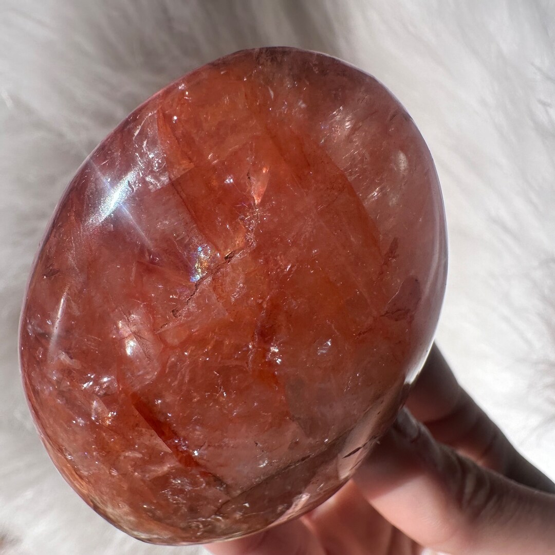Flashy Fire Quartz Freeform With Rainbows & Mica Self Standing / Fire ...