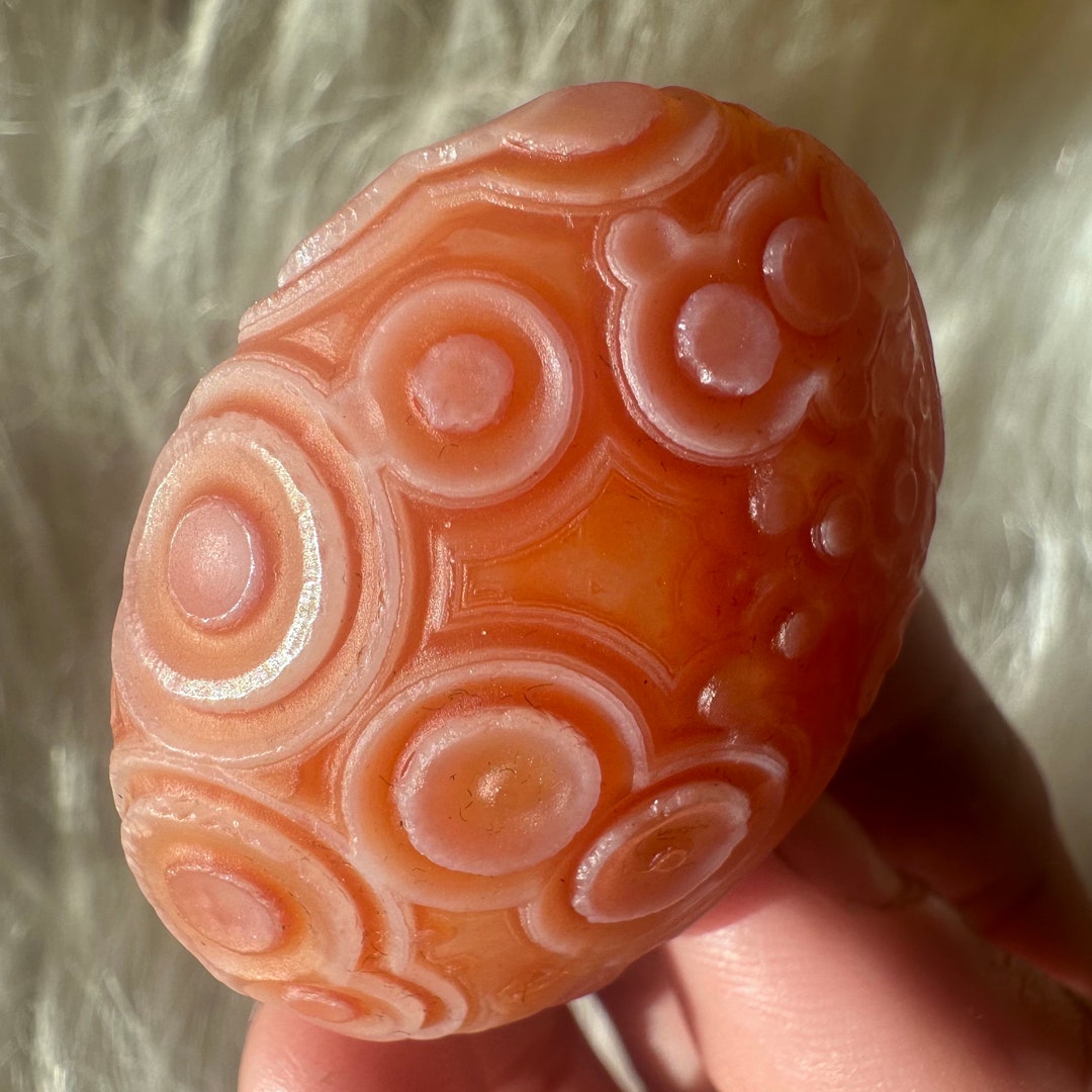 RARE High Quality Gobi Agate With Orbs & Eyes / Banded Red Mongolian ...