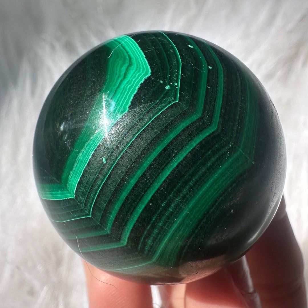 Vibrant Malachite Sphere From DRC With Banding & Orbs / High Quality ...