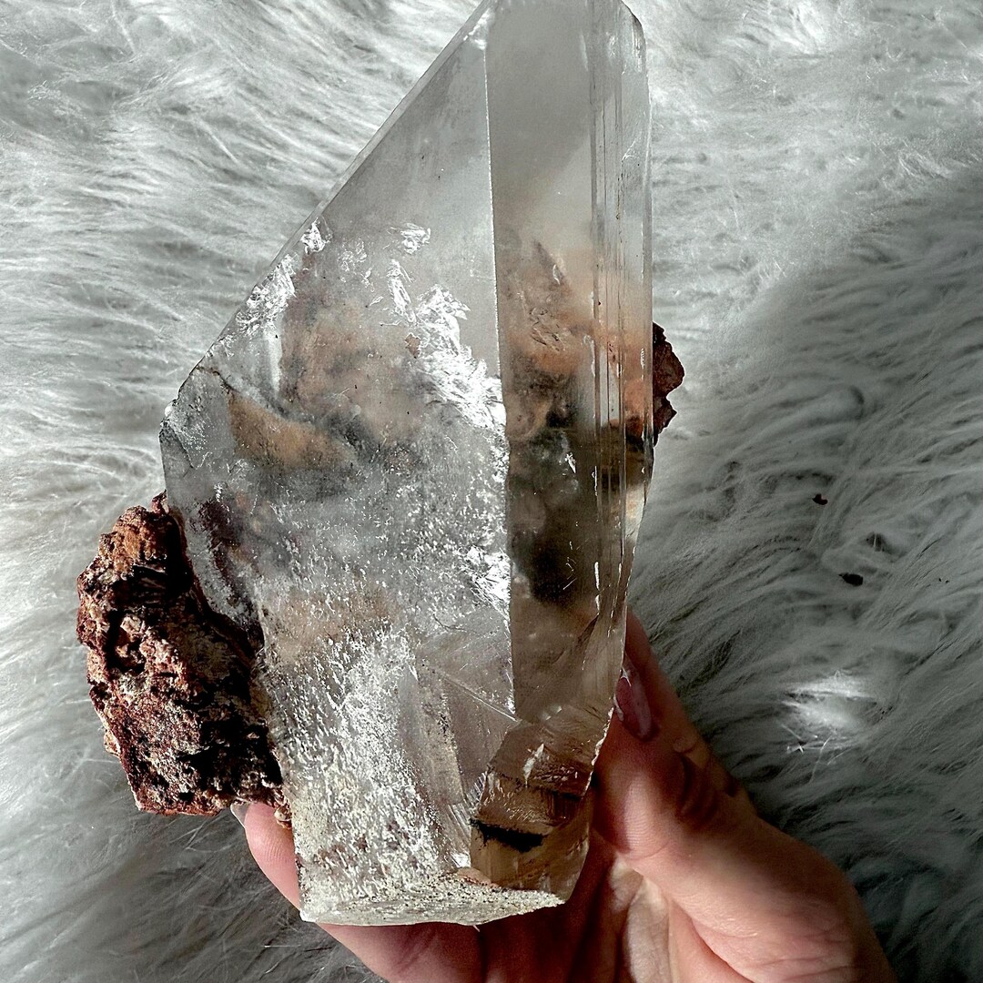 LARGE Flashy Naica Mine Selenite Crystal Specimen on Matrix / Naica ...