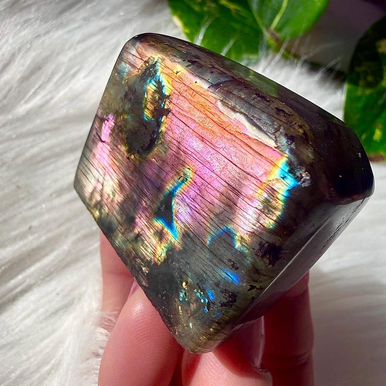 Full Flash Pink Sunset Labradorite Freeform From Madagascar / FLASHY ...