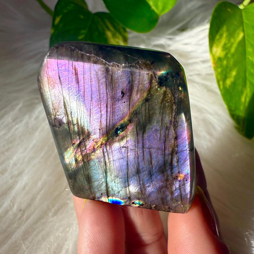Flashy Purple Labradorite Freeform Mini With Rainbows From Madagascar ...