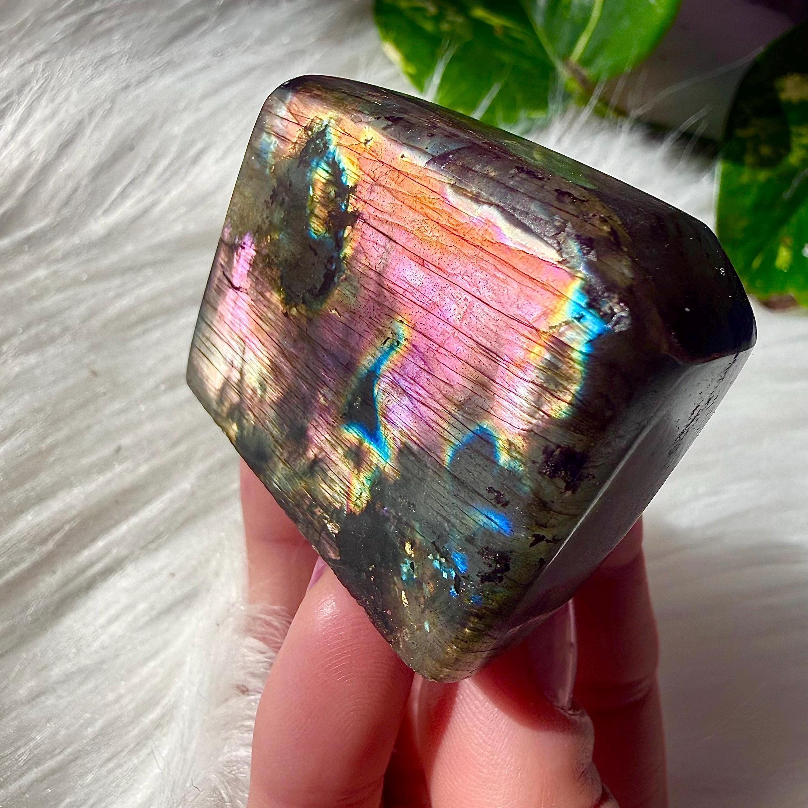 Full Flash Pink Sunset Labradorite Freeform From Madagascar / FLASHY ...