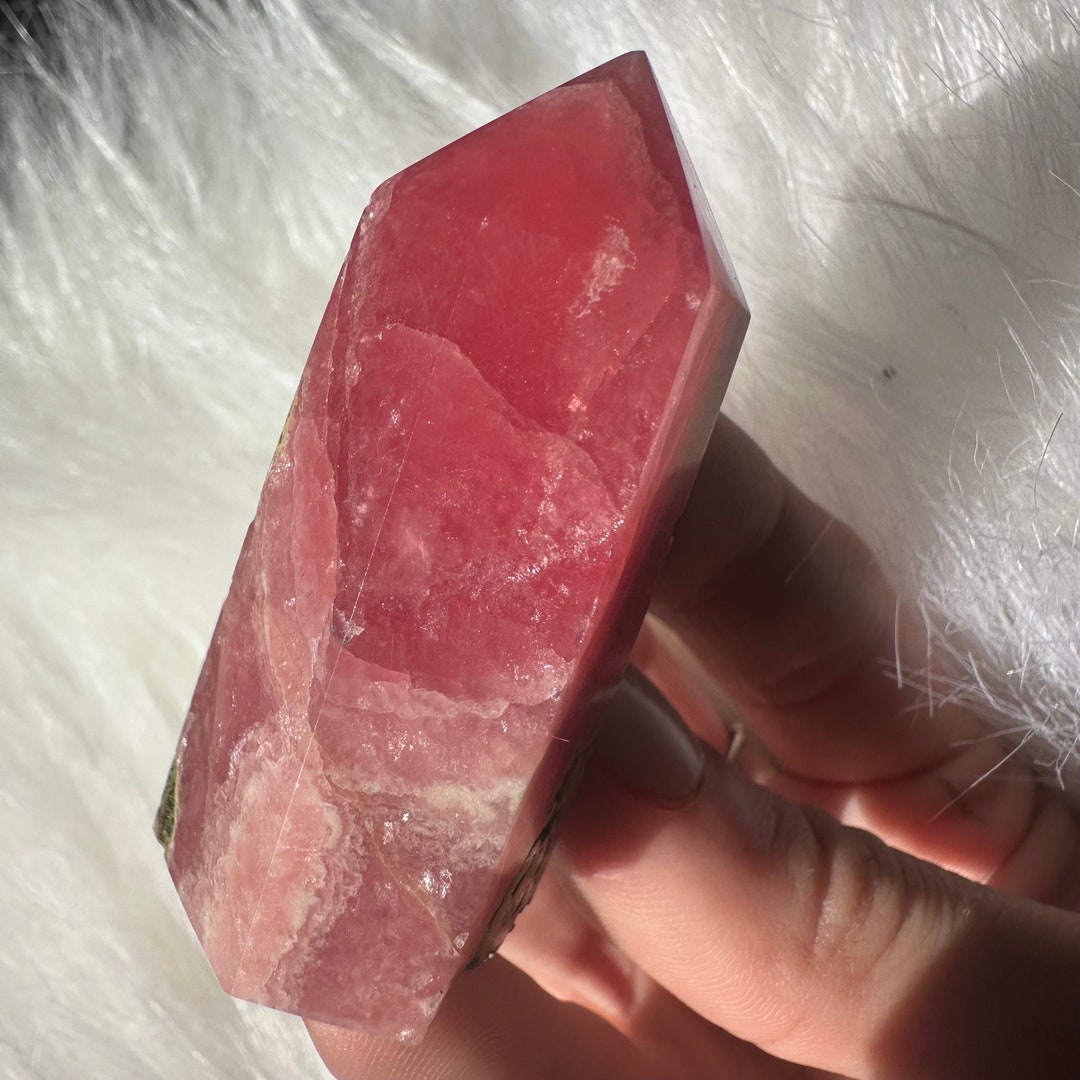 High Quality Gemmy Rhodochrosite Tower With Flashy Mica With Inclusions ...