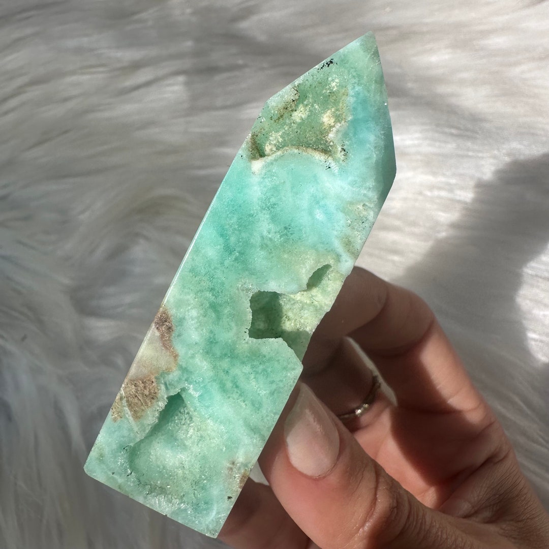 Unique Caribbean Calcite Crystal Tower With Druzy & Sparkles ...