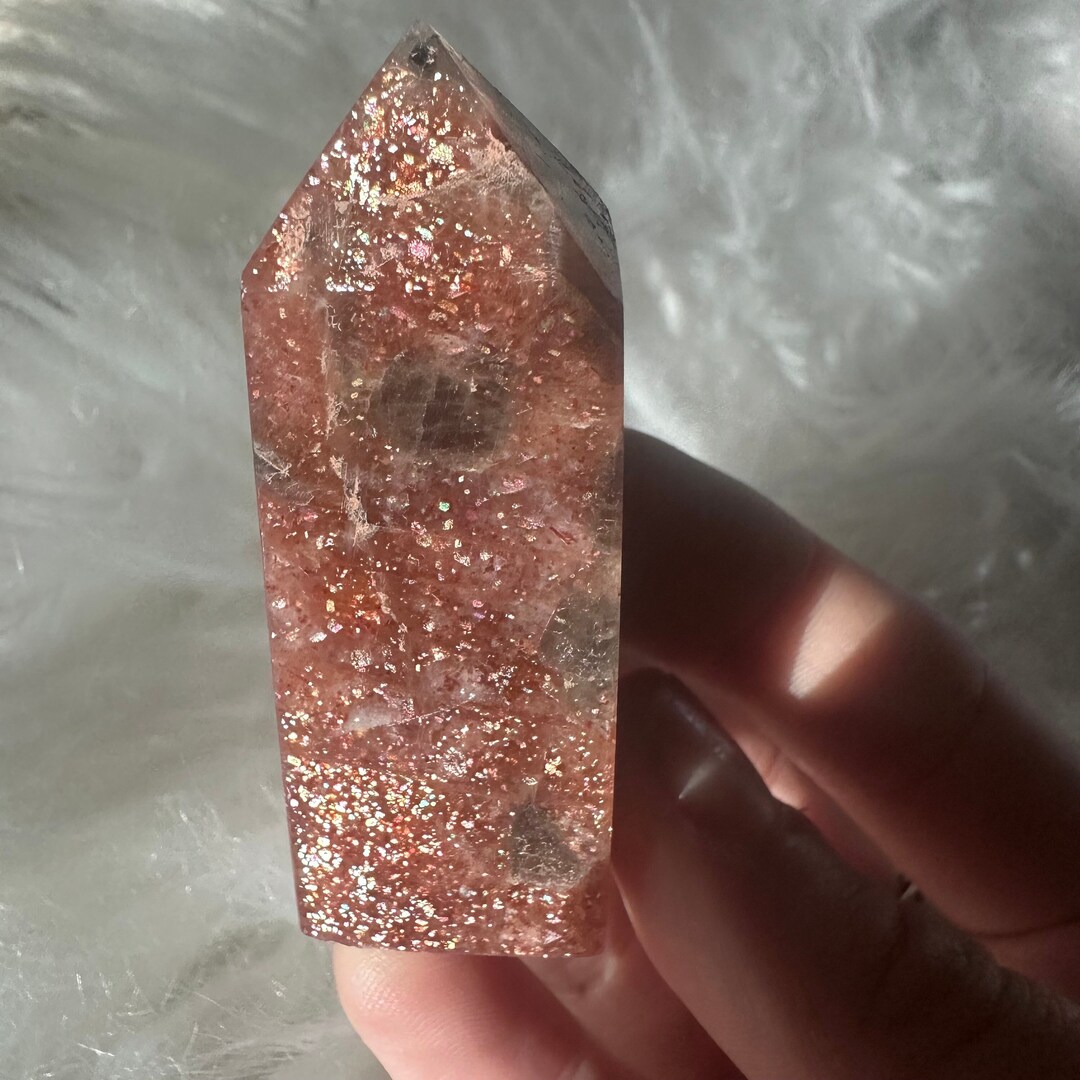 Full Flash Confetti Susntone - Arusha Sunstone Tower - Golden Sunstone , Rainbow Sunstone Point ...