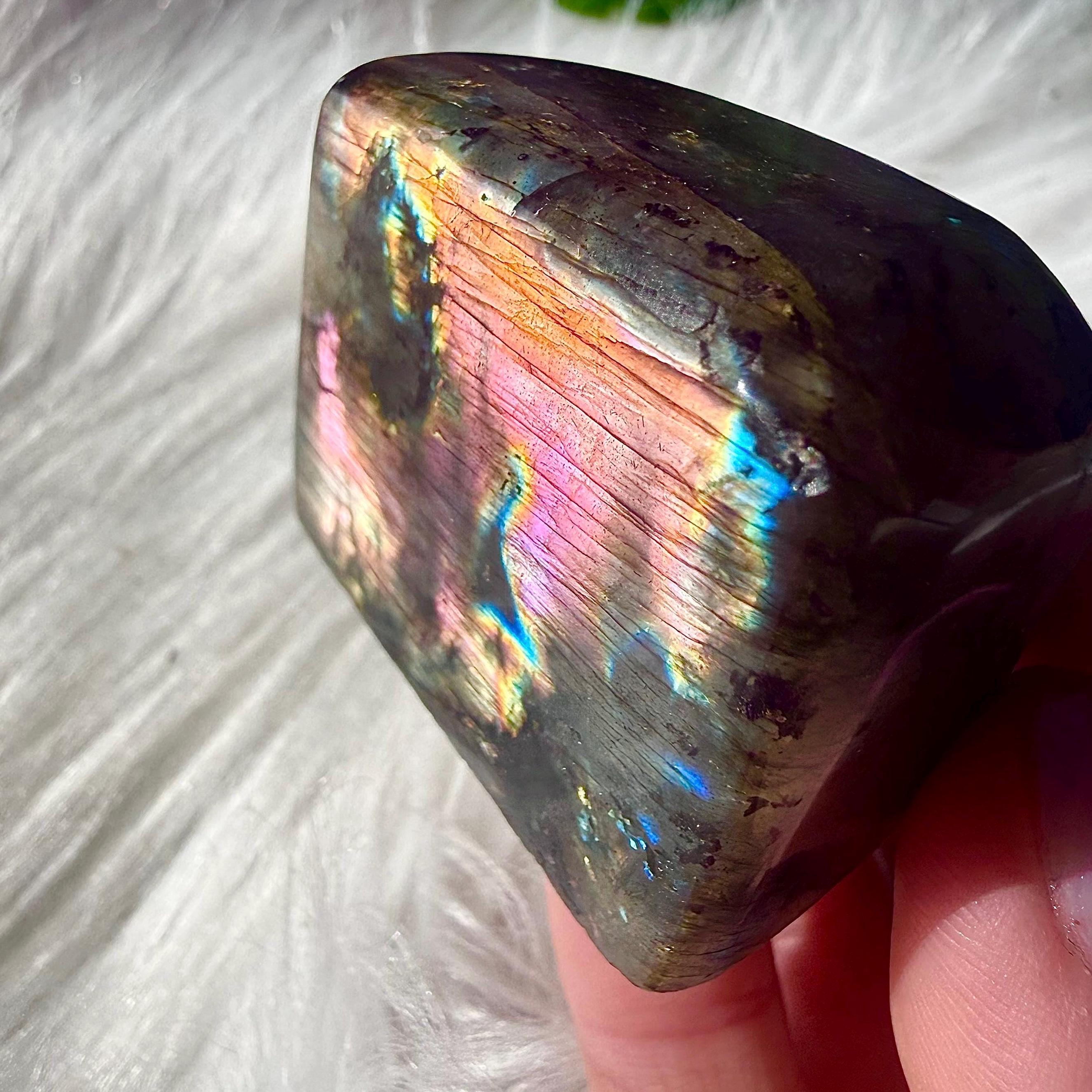 Full Flash Pink Sunset Labradorite Freeform From Madagascar / FLASHY ...