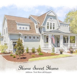 Custom House Portrait Custom Home Portrait From Photo - Etsy
