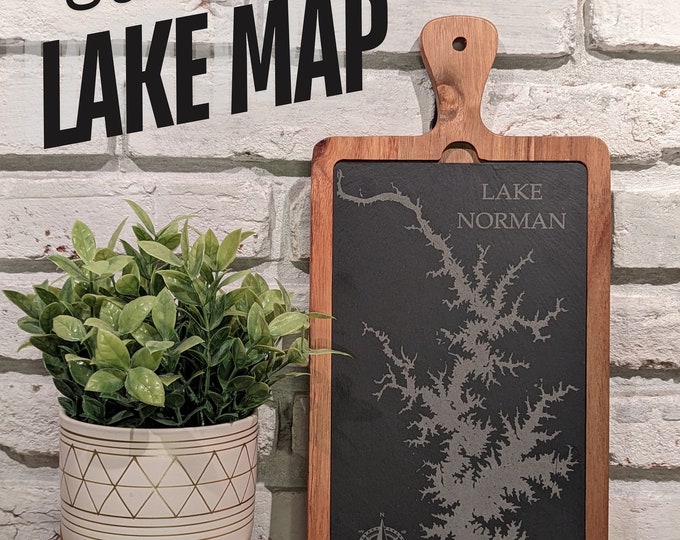 Walnut Board, ANY Lake, Lake House Decor Custom Cheese Board, Wedding ...