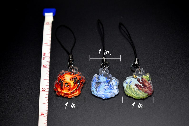 Elemental Fox Phone Charms - Etsy