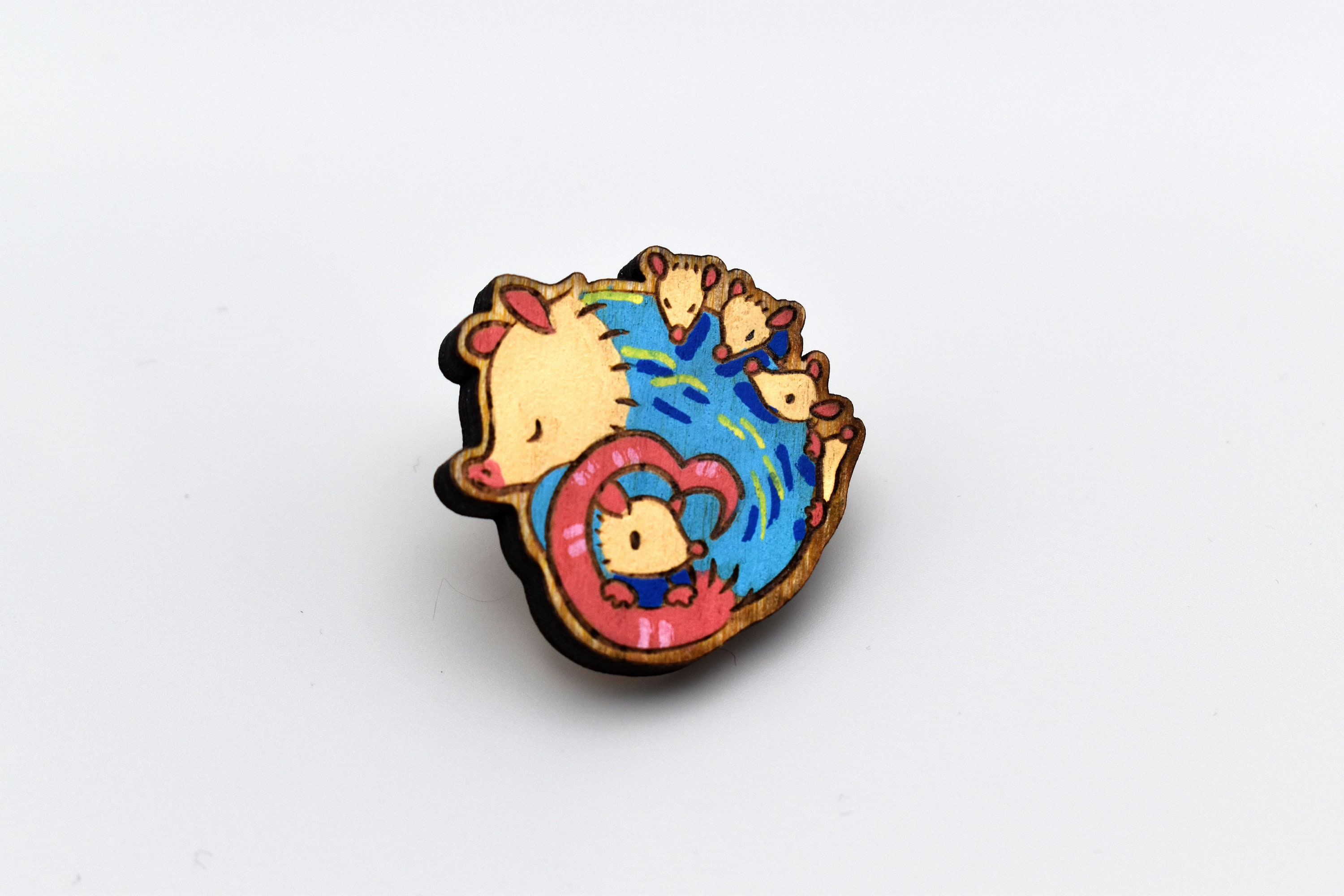 Laser Cut Possum Wooden Pin - Etsy