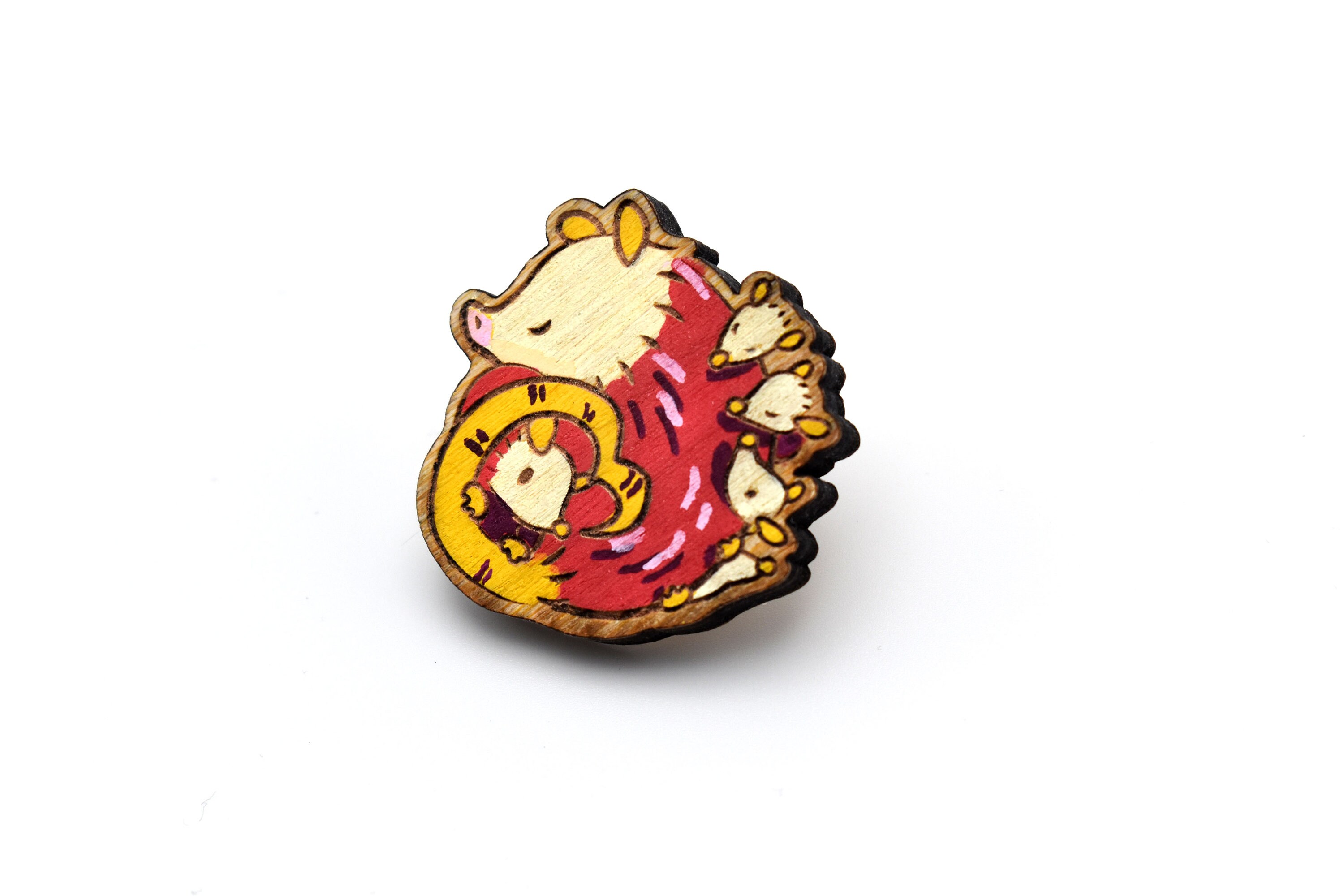 Laser Cut Possum Wooden Pin - Etsy