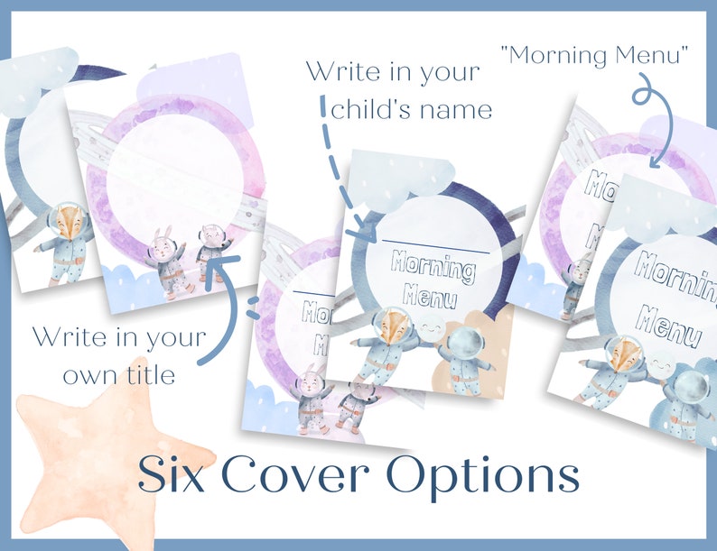 Morning Menu Printables - Space Design - Circle Time - Morning Ritual ...