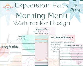 Morning Menu Printables - Space Design - Circle Time - Morning Ritual ...