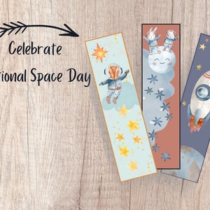 Space Bookmarks, Printable Space Bookmark Set, Bookmarks for Kids ...