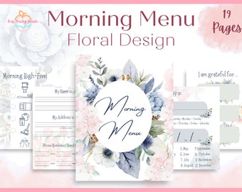 Morning Menu Printables - Space Design - Circle Time - Morning Ritual ...