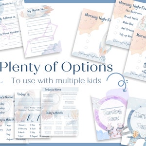 Morning Menu Printables - Space Design - Circle Time - Morning Ritual ...