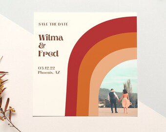 Save the Date Retro Template - Etsy