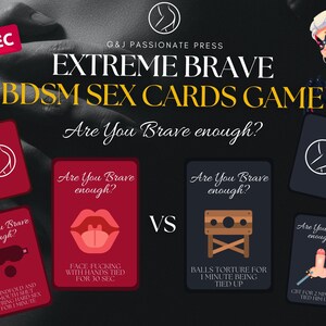 Extreme Brave BDSM Sex Cards. Printable Naughty Couples Game - Etsy