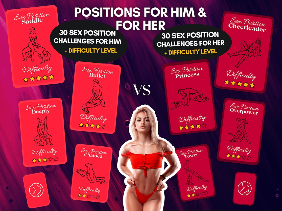 Sex Positions Cards Game Date Night Cards For Couples Etsy