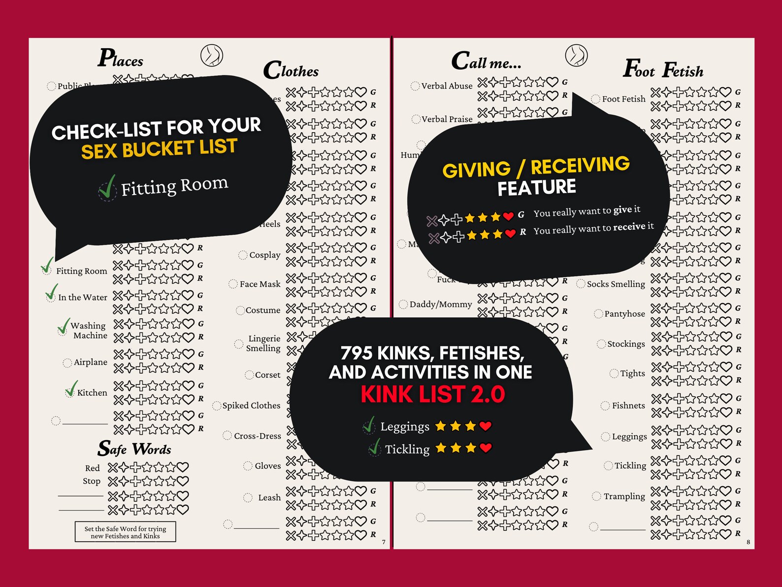 Kink List 2.0 Upgraded List With Fetishes and Over 795 Sex Activities ...