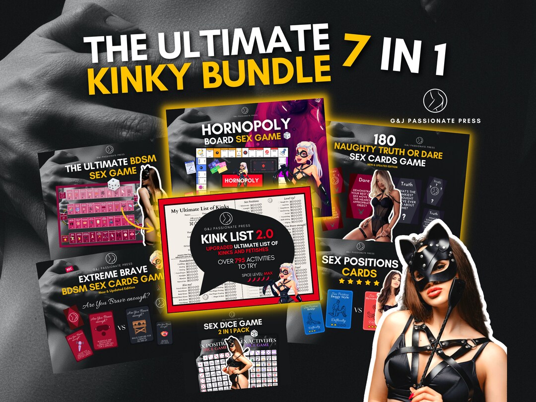 Kinky Games Bundle 7 in 1 Pack. Kink List 2.0, Dice and Sex Positions Cards, Kinky Games, BDSM ...