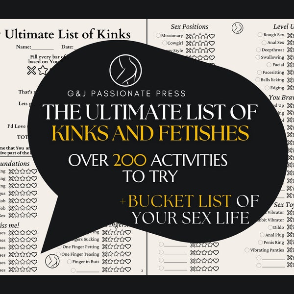 Kinky Bucket List - Etsy