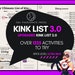 Kink List 2.0 Upgraded List With Fetishes and Over 795 Sex Activities to Try. Sex Bucket List ...