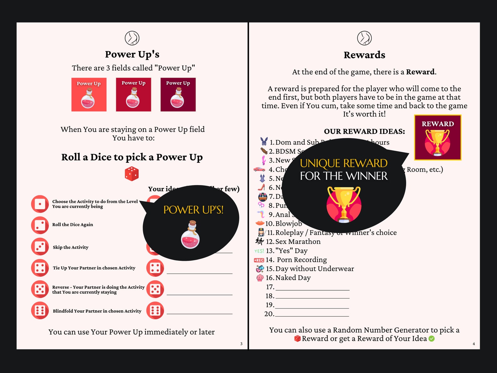 Adult Sex Board Game With Over 40 Activities And Sex Etsy